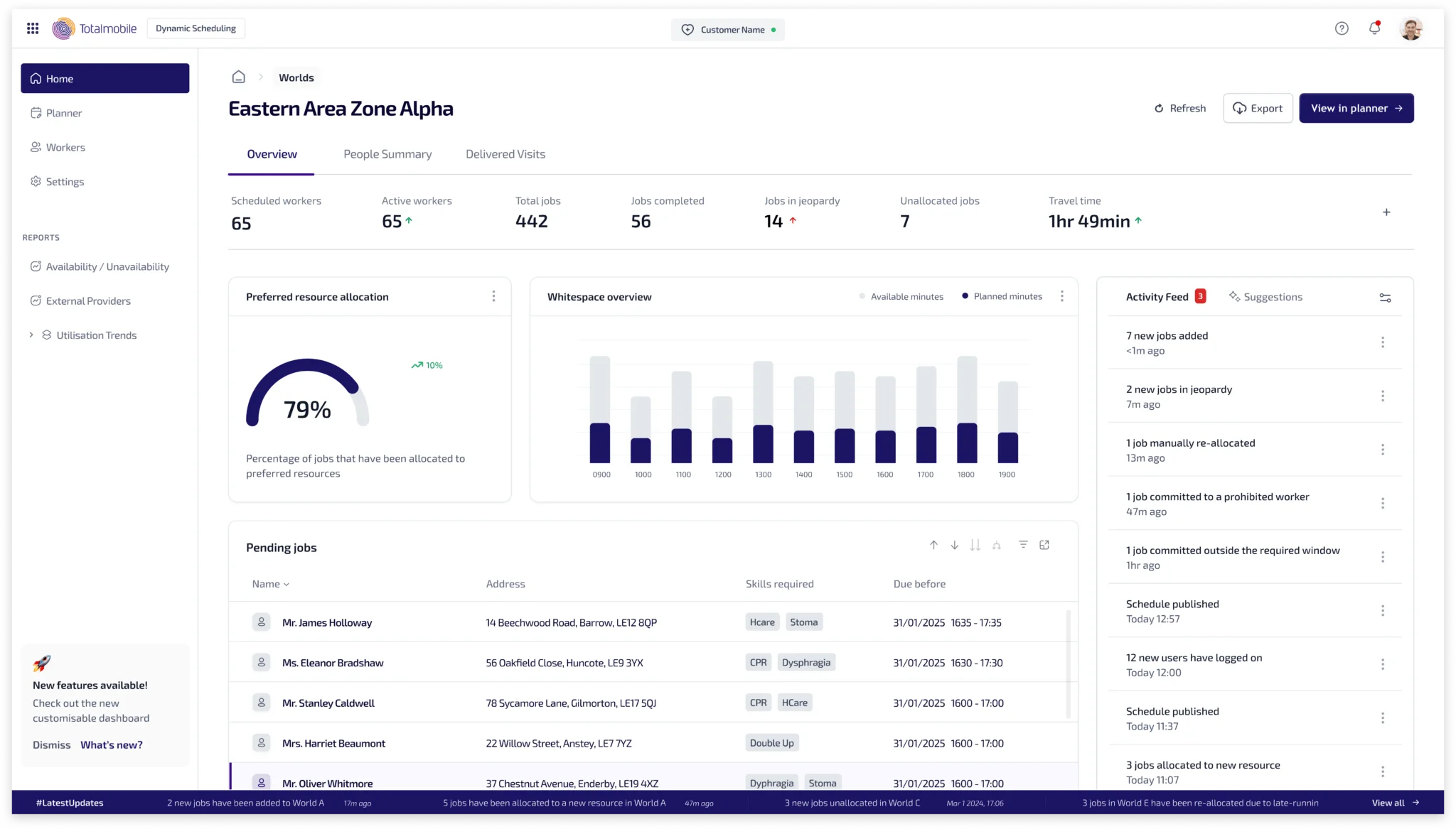 Dynamic Scheduling | Totalmobile