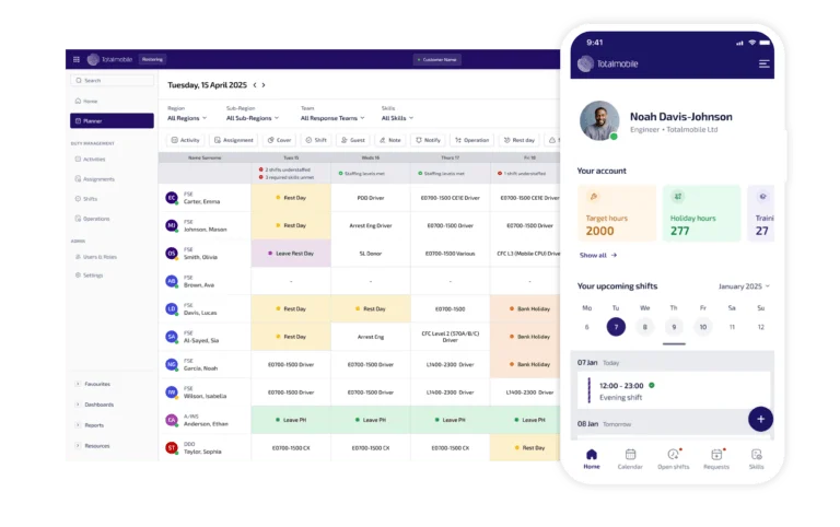 Rostering Software | Totalmobile