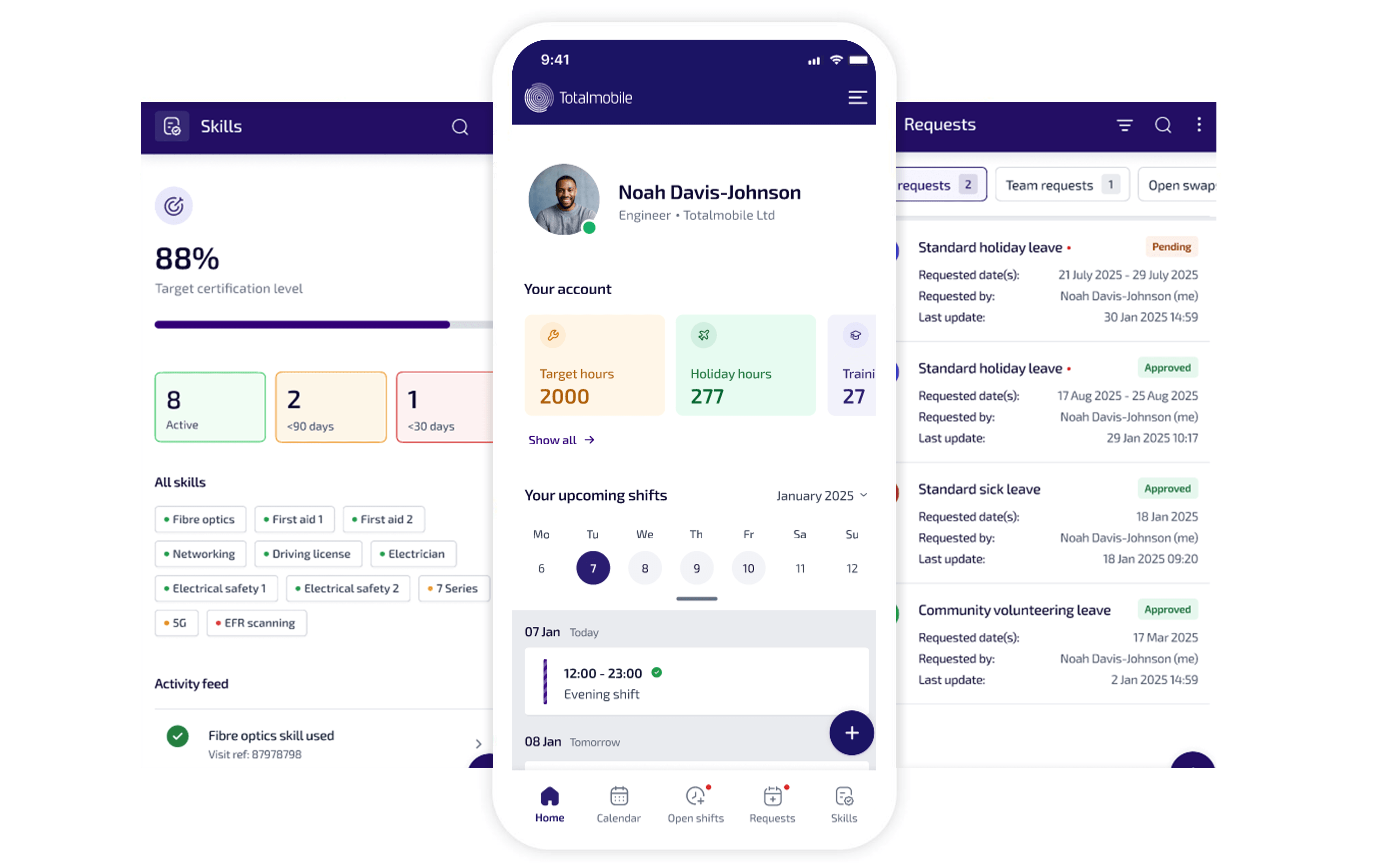 Staff Self-Rostering App | Totalmobile